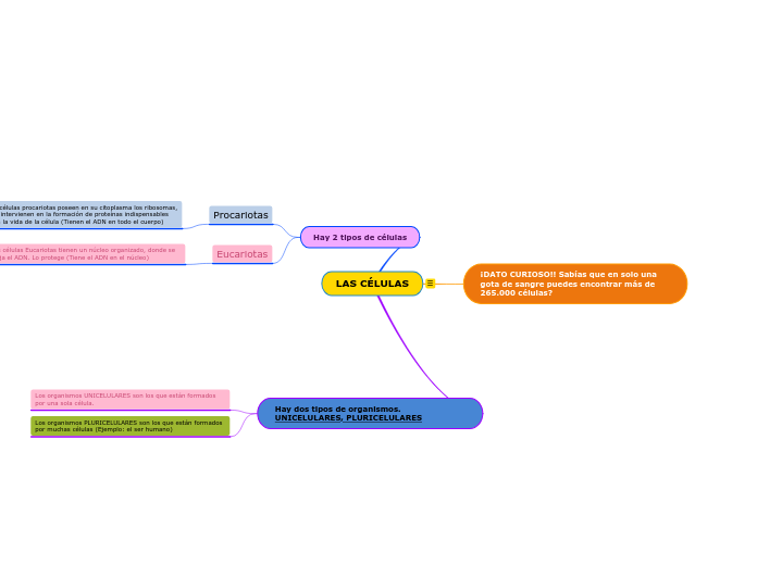 LAS CÉLULAS - Mind Map